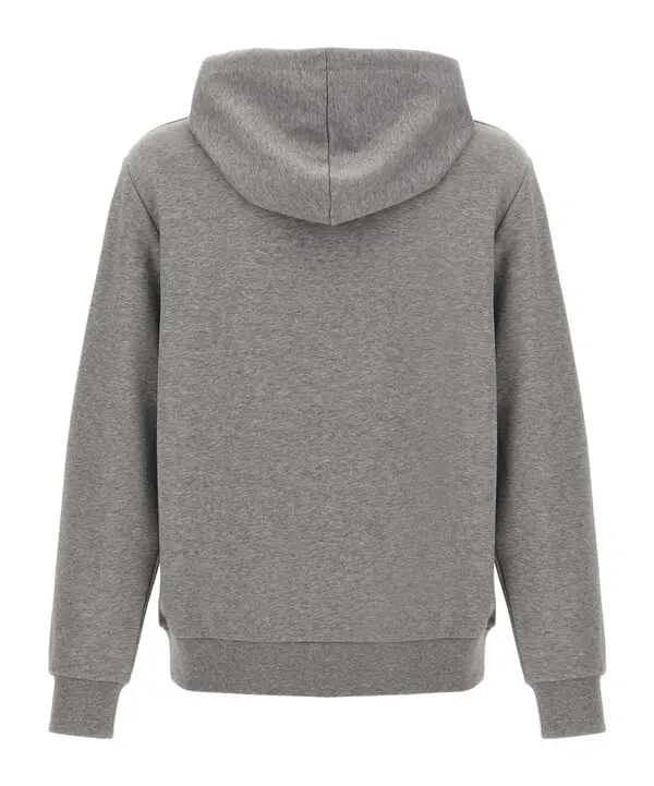 A.p.c. Logo Printed Drawstring Hoodie - Gray