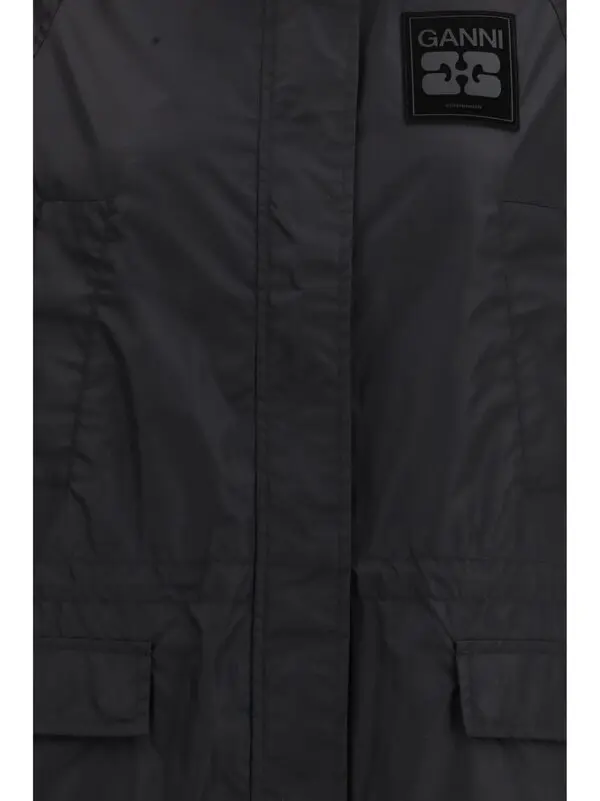 GANNI Flyweight Banana Graphic Long Coat
