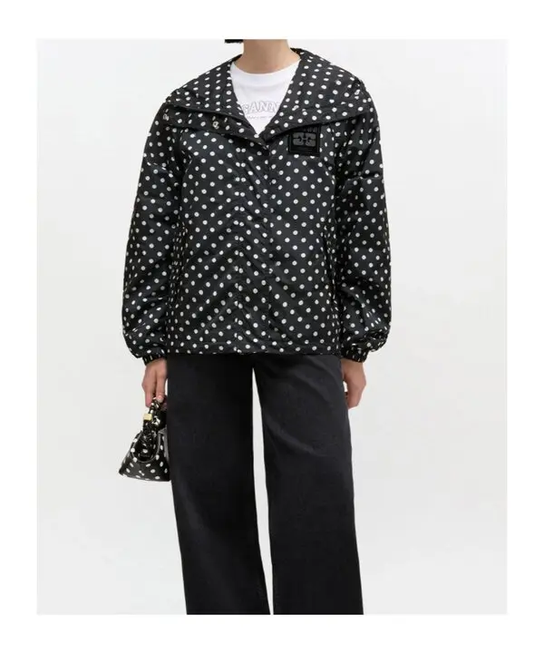 GANNI Flyweight Banana Graphic Long Coat