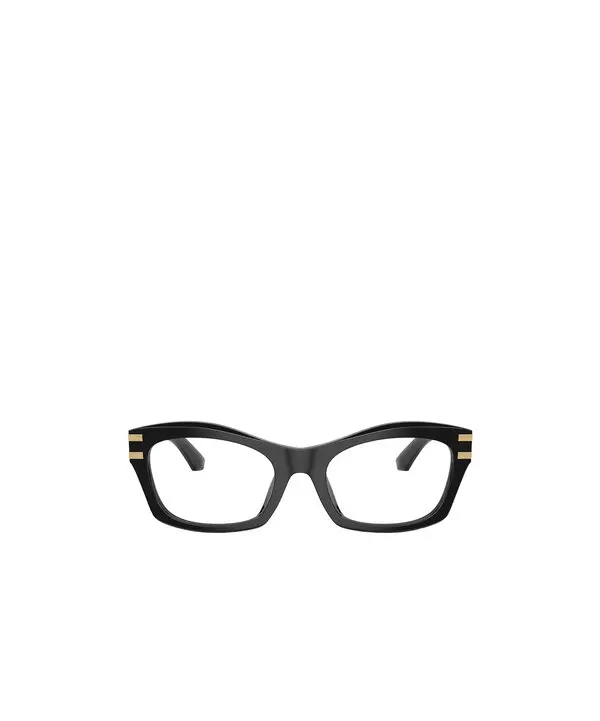 Dolce & Gabbana Dg Logo Plaque Rectangular Eyeglasses - Black