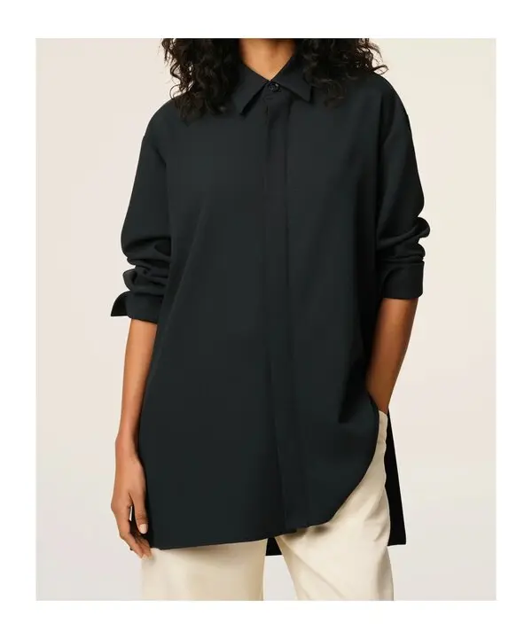 AMI Paris Classic Collar Wool Shirt