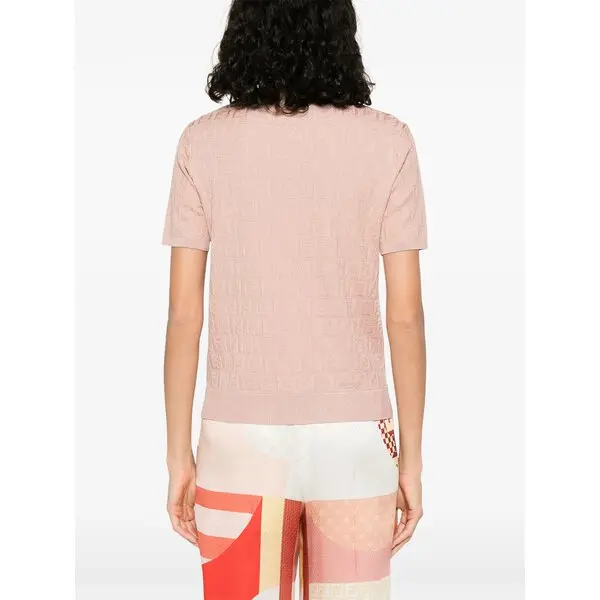 Fendi Micro Ff Ribbed Knit Top