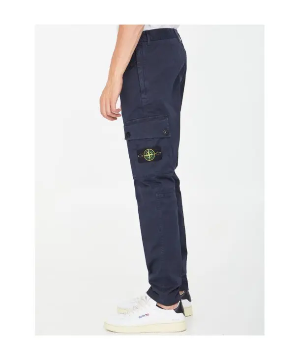 Stone Island Logo Patch Cargo Pants