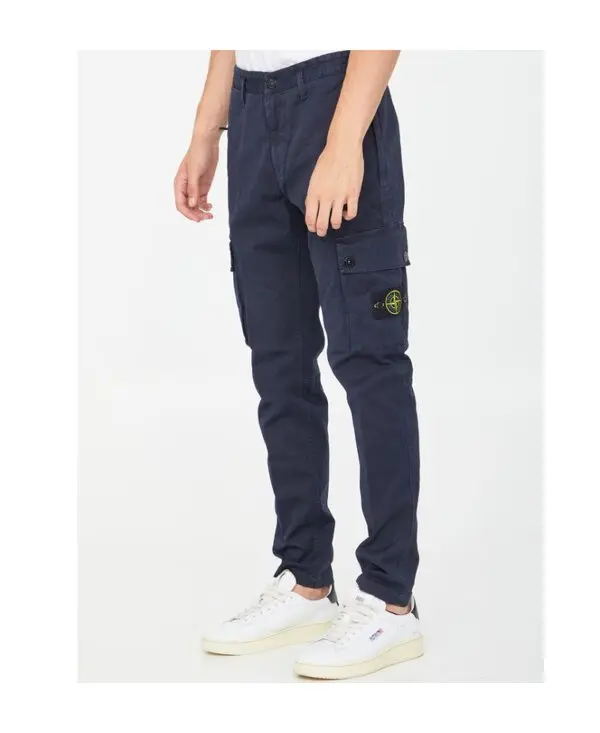 Stone Island Logo Patch Cargo Pants