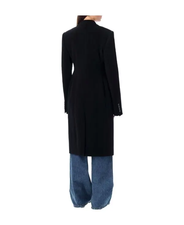Stella McCartney Double Breasted Long Sleeved Coat - Black