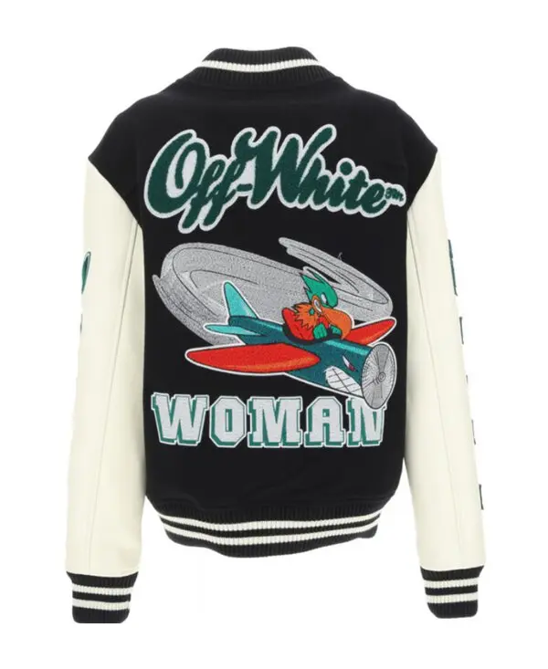 Off-White Embr Patches Embroidered Varsity Jacket