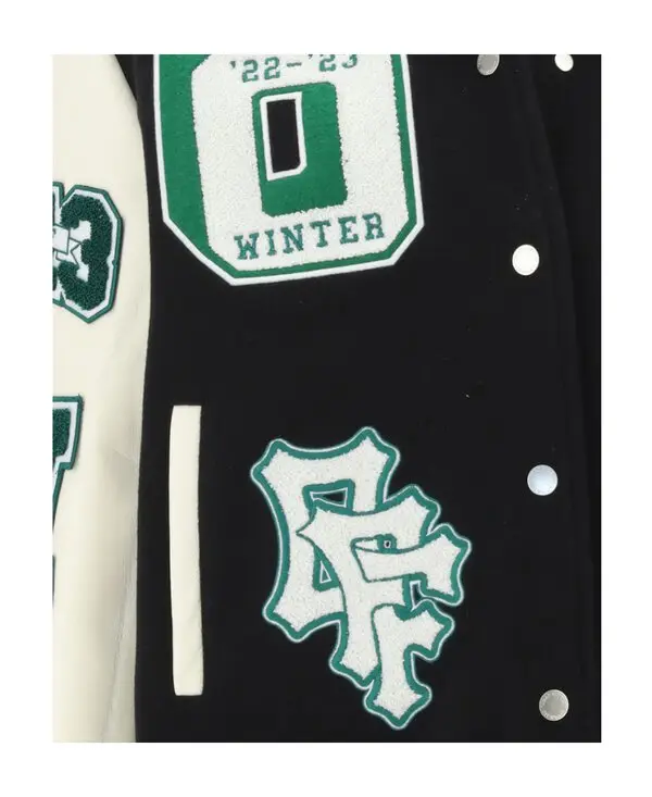 Off-White Embr Patches Embroidered Varsity Jacket