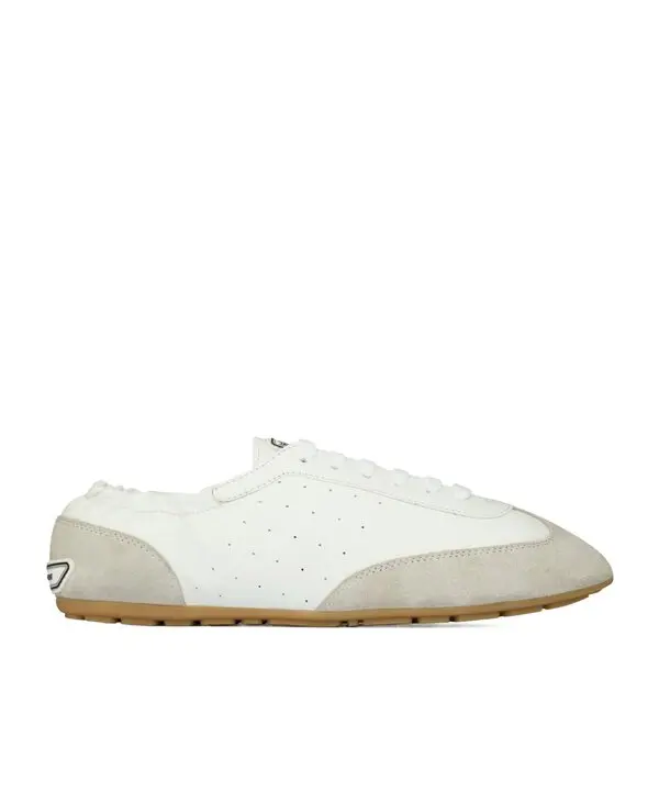Saint Laurent Lewis Low-top Sneakers - Optical White And Aluminum Gray