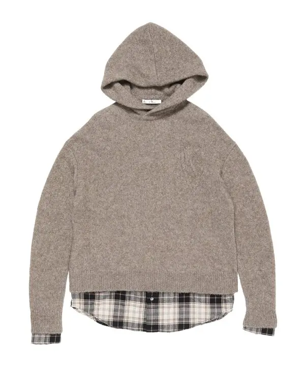 Acne Studios Layered Yak-blend Hoodie - Nude