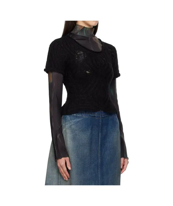 Andersson Bell Layered Mock Neck Sweater Tee