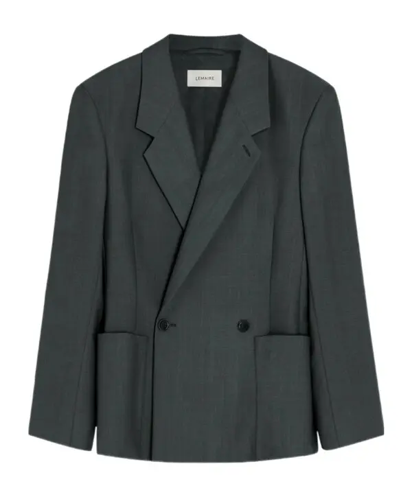 LEMAIRE Double-breasted Tailored Jacket - Grey