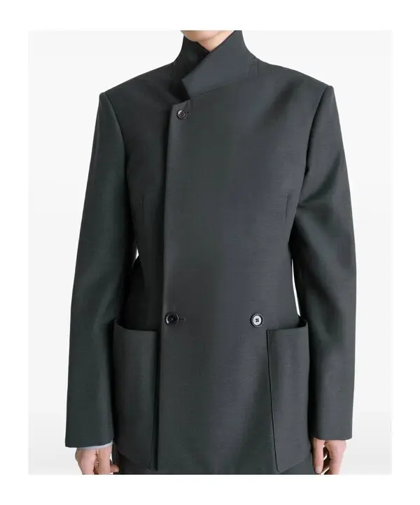 LEMAIRE Double-breasted Tailored Jacket - Grey
