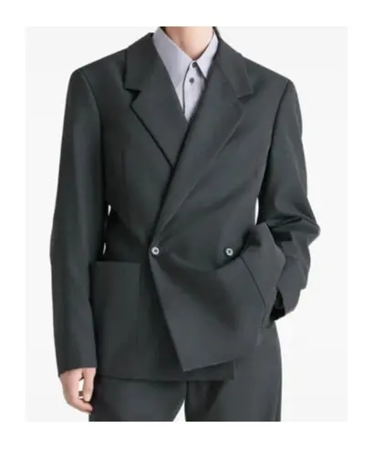 LEMAIRE Double-breasted Tailored Jacket - Grey