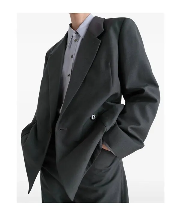 LEMAIRE Double-breasted Tailored Jacket - Grey