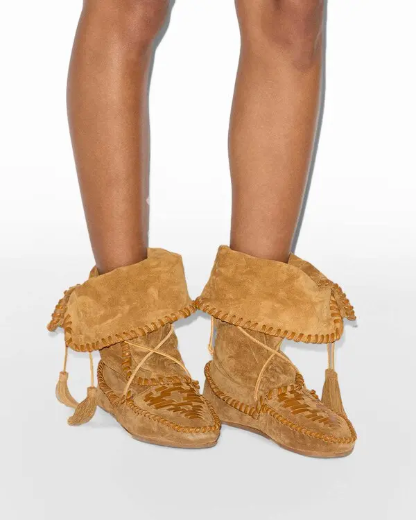 Isabel Marant Étoile Winki Suede Boots - Cognac