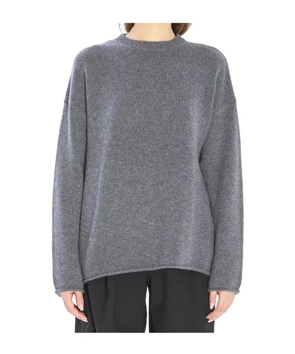LISA YANG Kristy Crew Neck Sweater - Gray