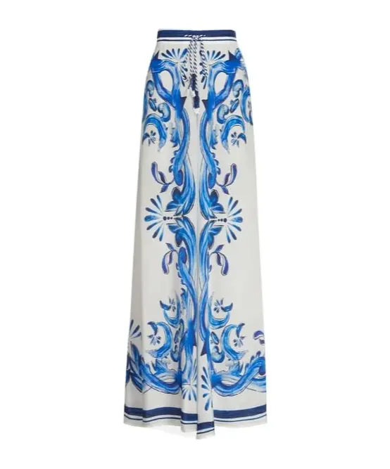Farm Rio Garden Tiles Trousers - Blue