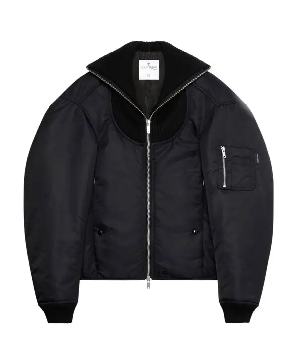 COURREGES Long-sleeved Zip-up Jacket With High Neck