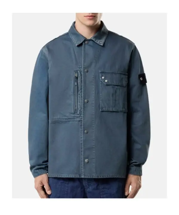Stone Island Comfort Fit Overshirt - Indigo