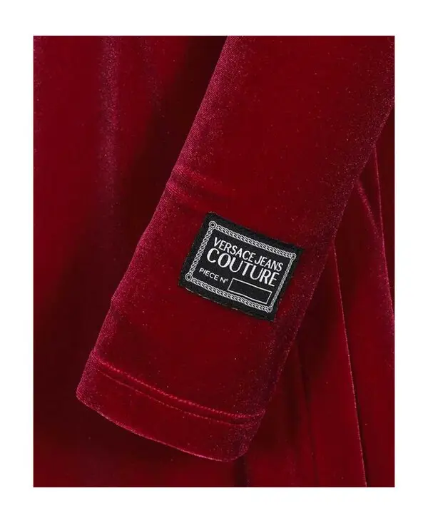 Versace Cut-out Long-sleeved Velvet Dress