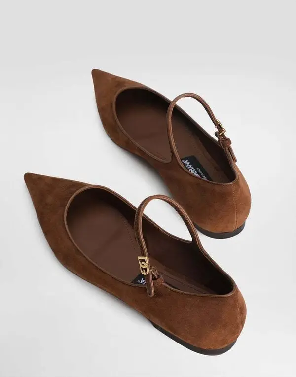Dolce & Gabbana Pointed-toe Ankle-strap Flats