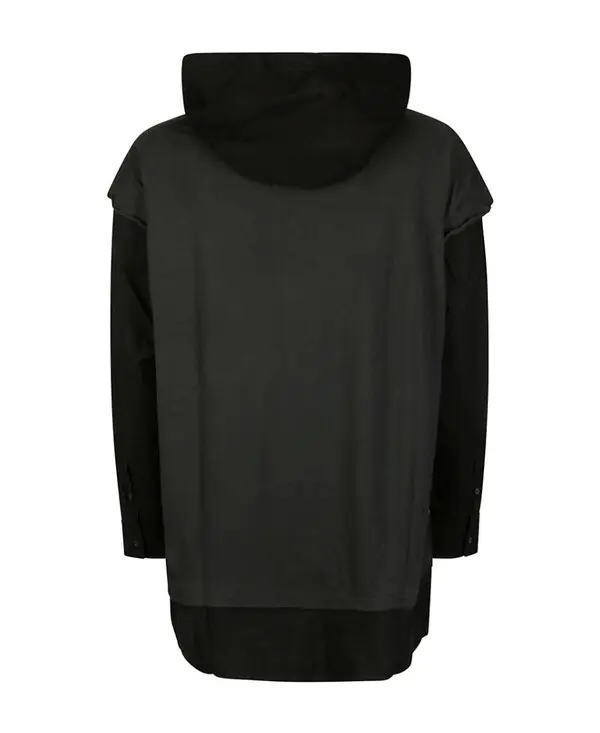 MAISON MARGIELA Layered Hoodie With Buttoned Cuffs