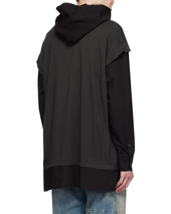 MAISON MARGIELA Layered Hoodie With Buttoned Cuffs