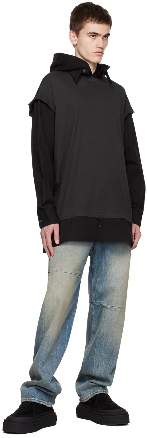 MAISON MARGIELA Layered Hoodie With Buttoned Cuffs