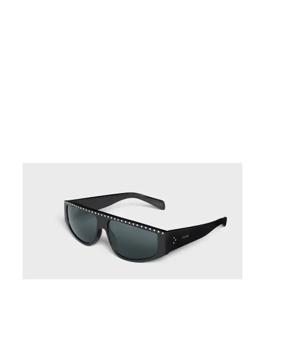 Celine Acetate Sunglasses With Crystal Embellishments