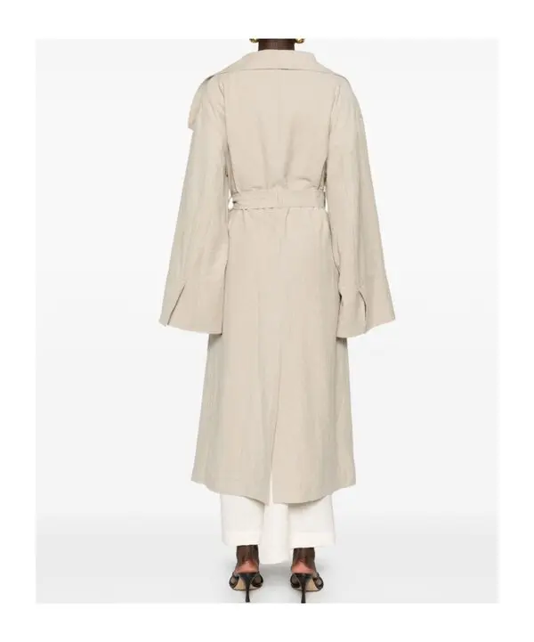 TOTEME Signature Belted Midi Coat - Nude