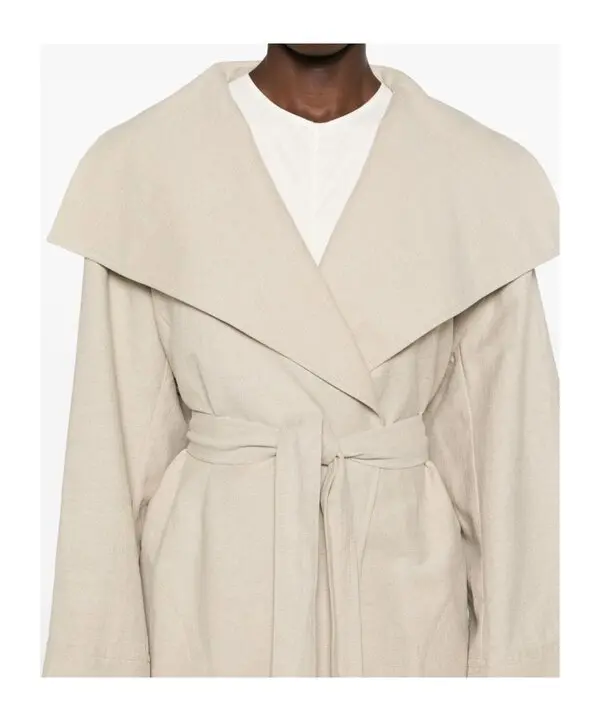 TOTEME Signature Belted Midi Coat - Nude