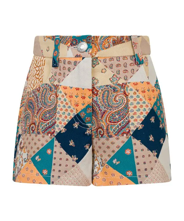 Etro Patchwork Print Shorts