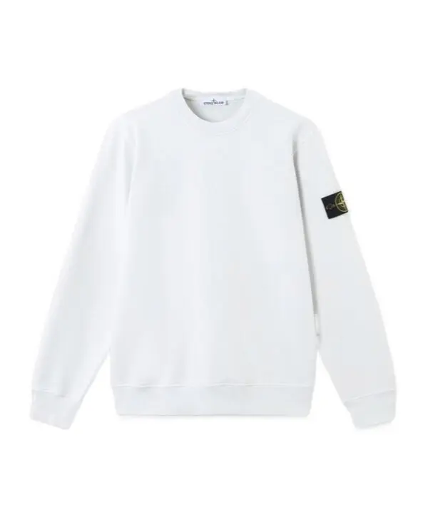 Stone Island Logo Patch Crewneck Sweatshirt - Sky-blue