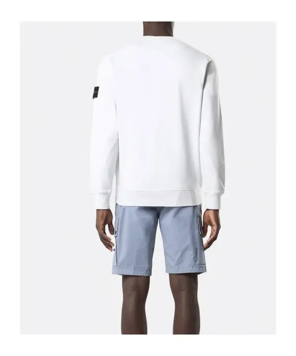 Stone Island Logo Patch Crewneck Sweatshirt - Sky-blue