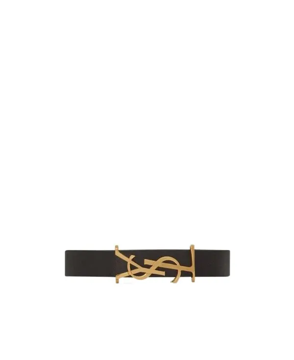 Saint Laurent Opyum Logo Plaque Bracelet - Black