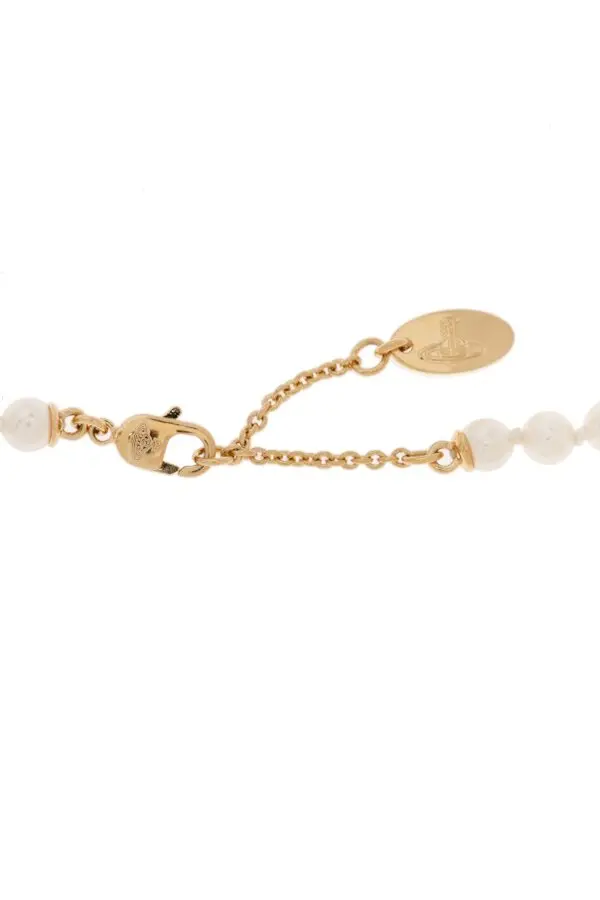VIVIENNE WESTWOOD Claude Embellished Pearl Necklace - Cream