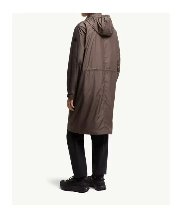 Moncler Aliso Hooded Rain Coat - Brown
