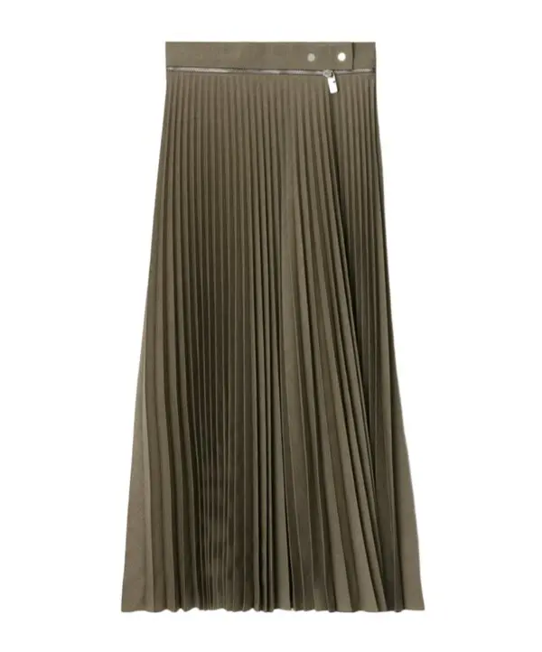 Burberry Pleated Skirt With Zip Detail