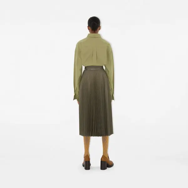 Burberry Pleated Skirt With Zip Detail