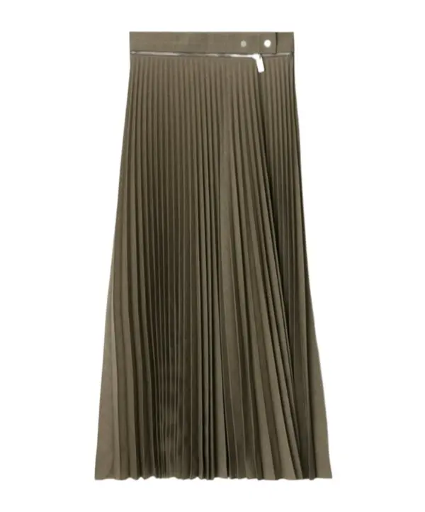 Burberry Pleated Skirt With Zip Detail - No