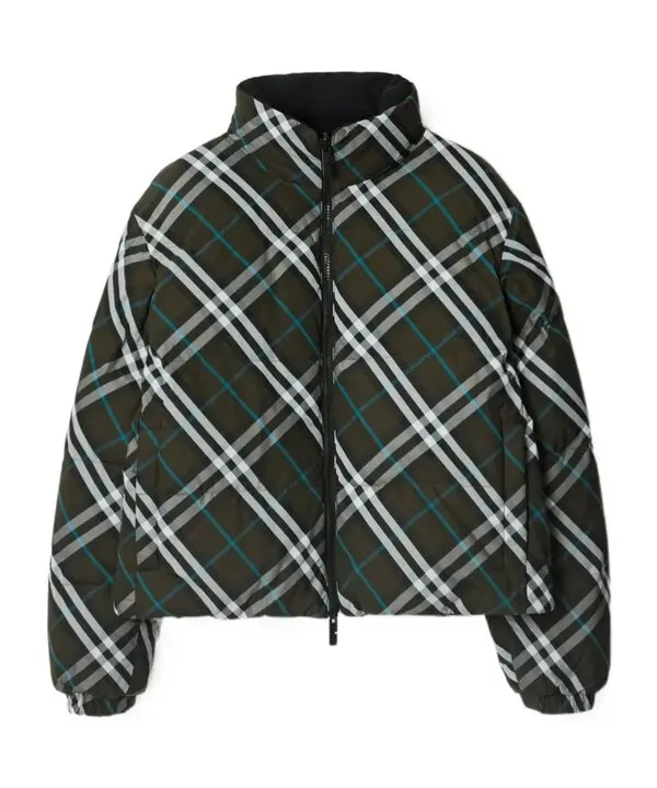 Burberry Reversible Checked Puffer Jacket - Comfortable Brown