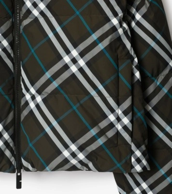 Burberry Reversible Checked Puffer Jacket - Comfortable Brown