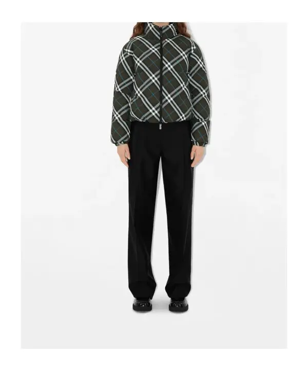 Burberry Reversible Checked Puffer Jacket - Comfortable Brown
