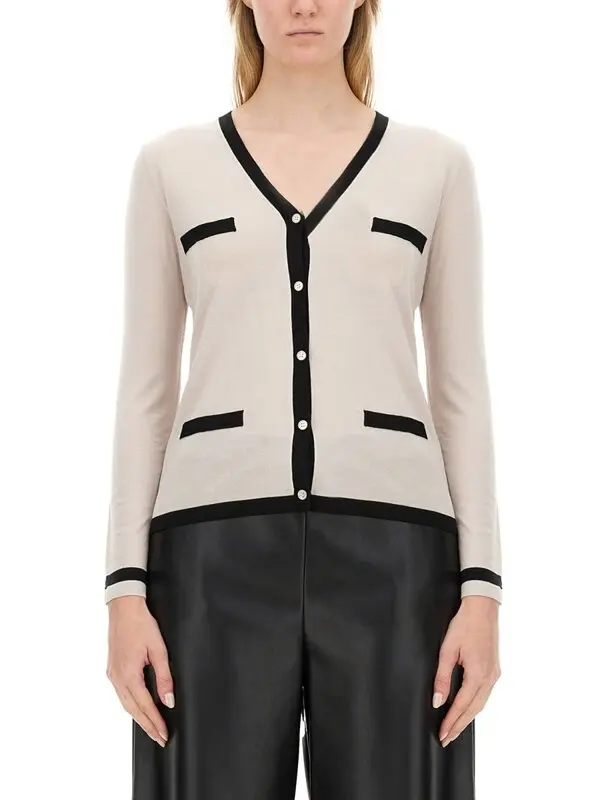 Max Mara V-neck Buttoned Cardigan With Long Sleeves