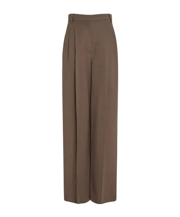 Brunello Cucinelli Pleated Straight-leg Trousers - Brown
