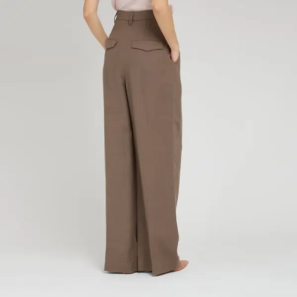Brunello Cucinelli Pleated Straight-leg Trousers - Brown