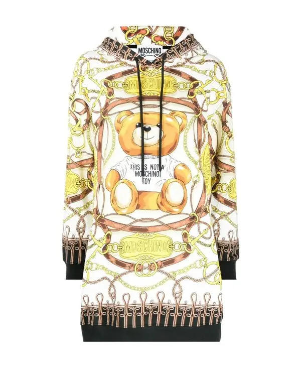 Moschino Teddy Bear Print Sweater Dress - Multicolor
