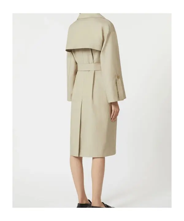 Max Mara Belted Double-breasted Midi Trench Coat - Sand-colored