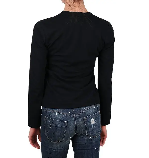 Play Comme Des Garcon Comme Des Garçons Play Heart Patch Crewneck Jumper - Black