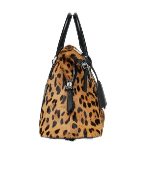 MAISON MARGIELA Mini 5ac Leopard-print Tote Bag - Brown